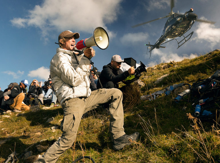 Director/Executive Producer Michael Bay on the set of TRANSFORMERS: THE ...